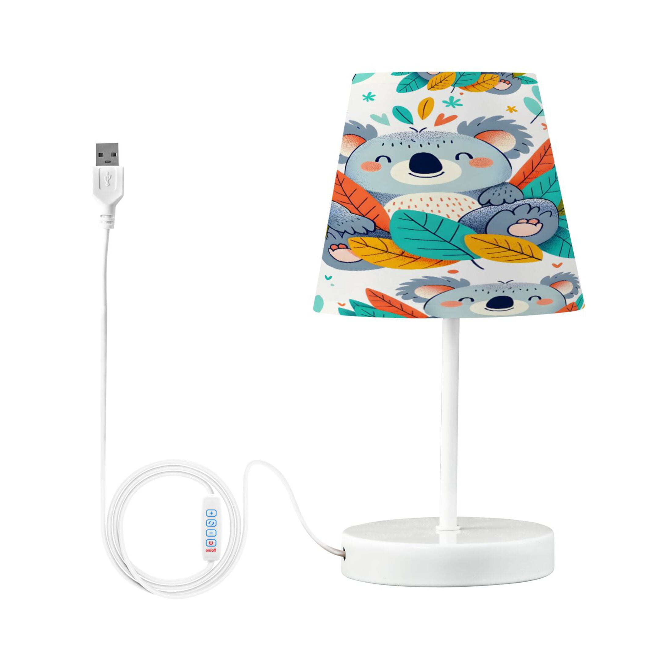 Koala with Plant Desk Lamp LED Table Nightstand Lamps with 3 Color ...