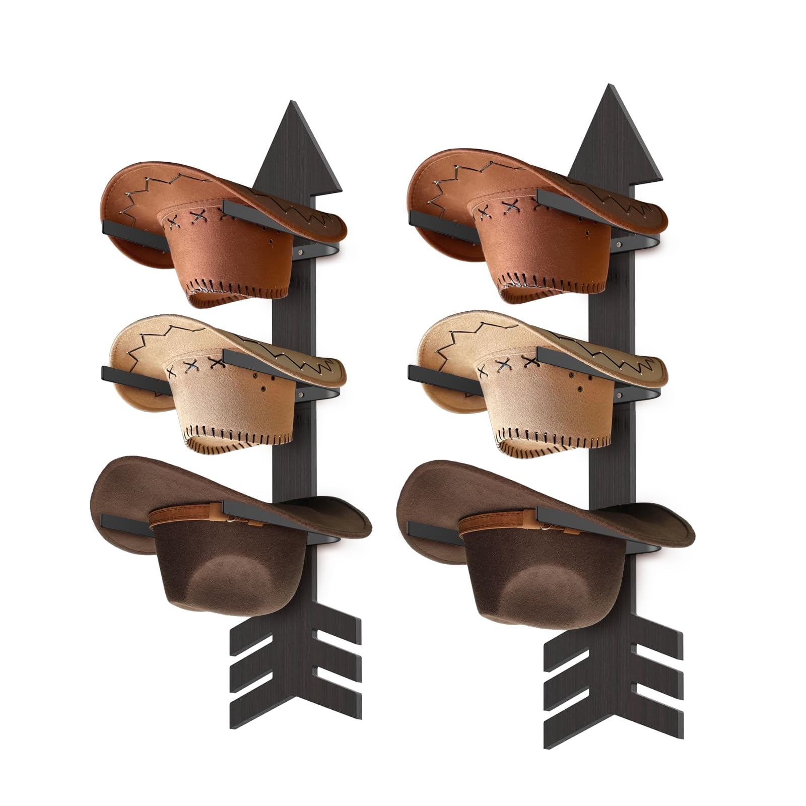 Koalafast Cowboy Hat Rack, 6 Pieces Wall Mount Cowboy Hat Holder ...
