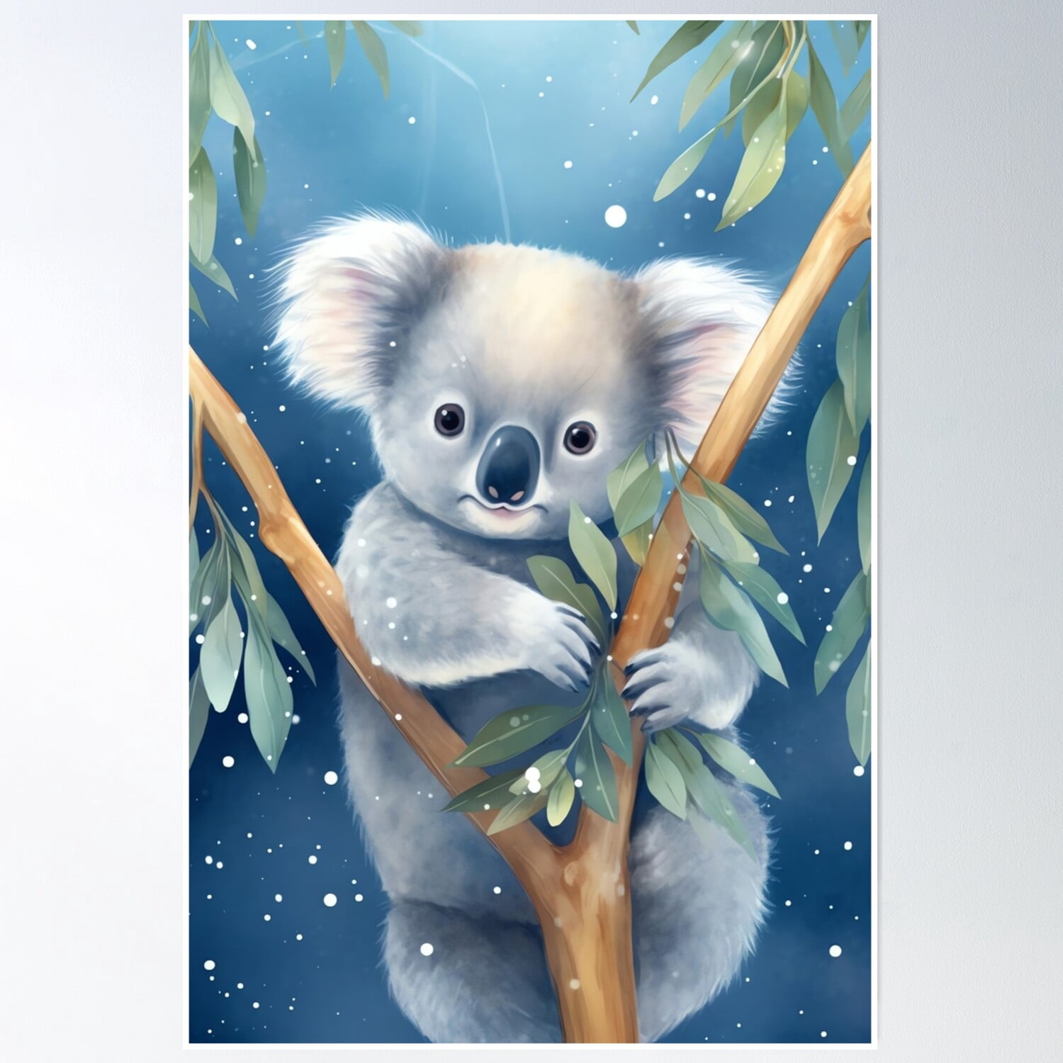 Koalas Twinkling Adventure Poster Wall Art, Modern Wall Decor, 12x18 ...