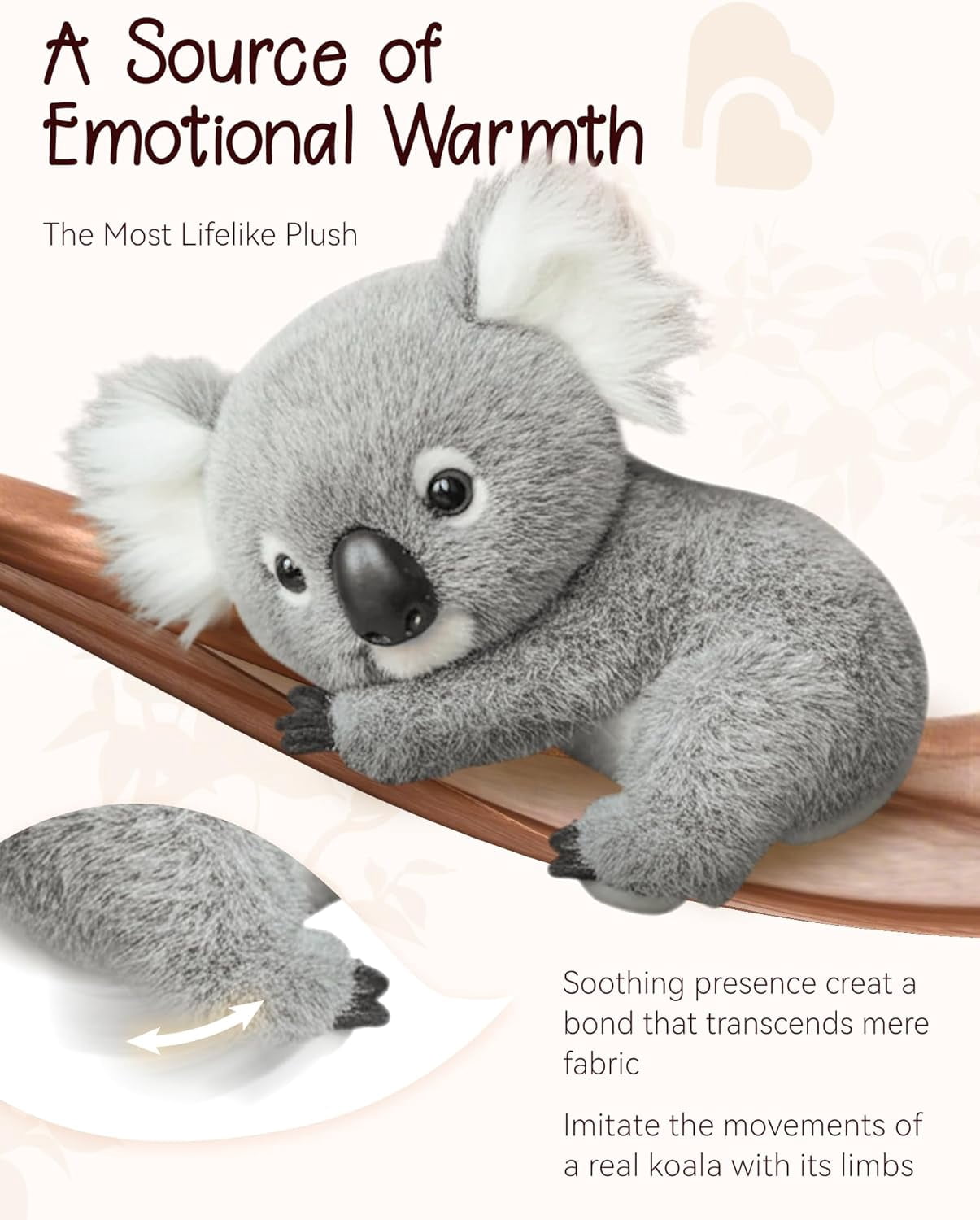 The Koaly, Koaly Plush for Emotional Healing & Comfort, Realistic Koala ...