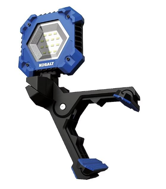 Kobalt 1500-Lumen LED Battery-operated Rechargeable Clamped Work Light ...