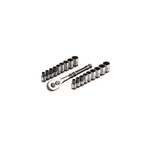 Kobalt 19-Piece Standard SAE and Metric Combination 1/4-in Drive Spline ...