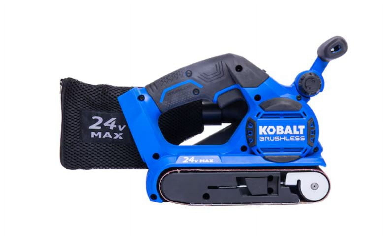 Kobalt 24 Volts Brushless Variable Belt Cordless Sander with Dust ...