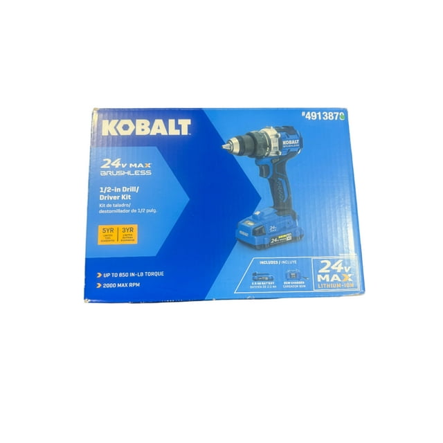 Kobalt 24-volt 1/2-in Keyless Brushless Cordless Drill (1-Battery ...