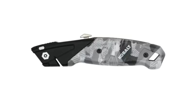 Kobalt 3/4-in 3-Blade Utility Knife with On Tool Blade Storage ...