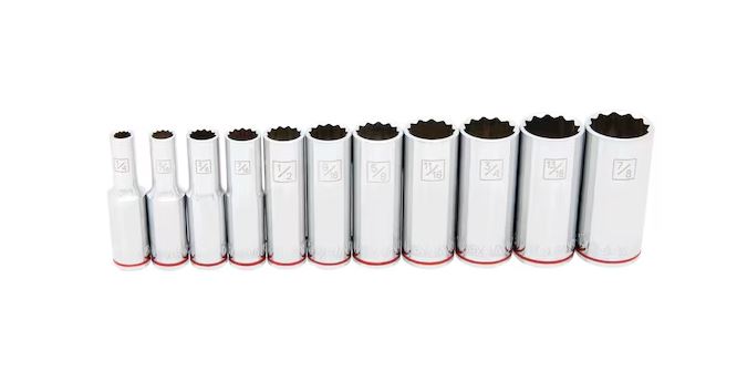 Kobalt 3/8-in Drive Standard (SAE) Deep Socket Set (11-Pieces ...
