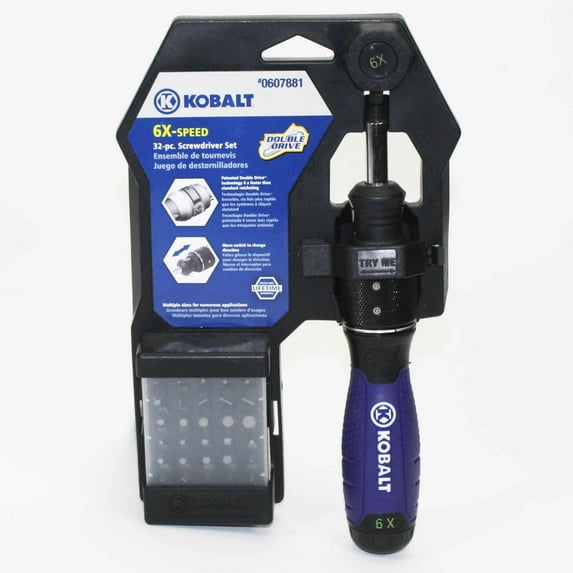 Kobalt 6x-Speed Double Drive 32-pc. Screwdriver Set - Walmart.com