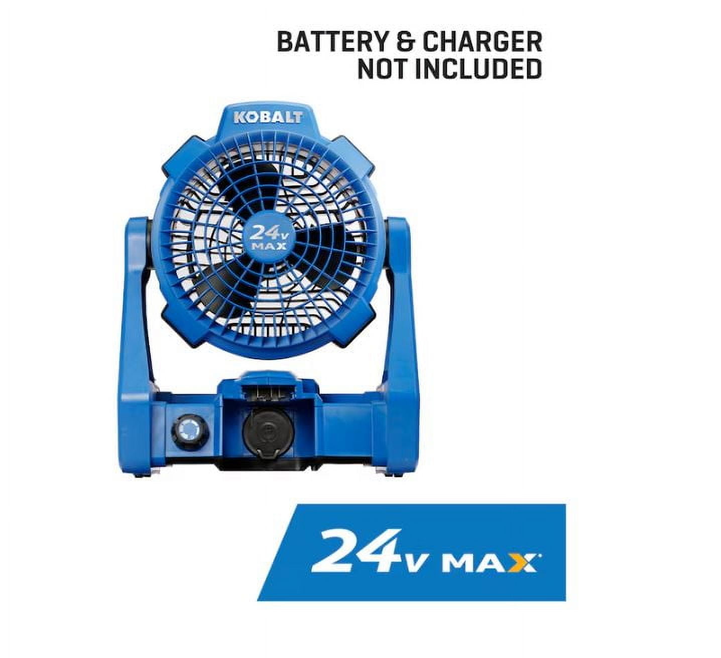 Kobalt 7-in 24-Volt 5-Speed High Velocity Indoor/Outdoor Blue Personal ...