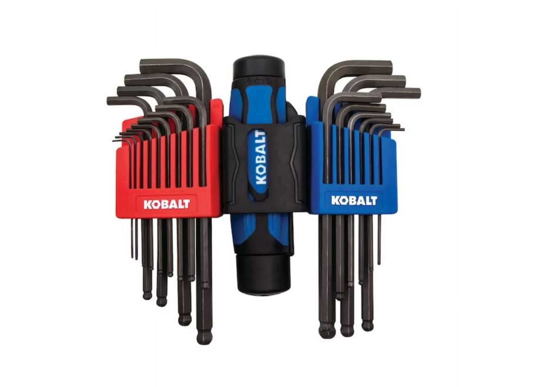 Kobalt Assorted Standard (SAE) and Metric Combination 22-Pieces Ball ...