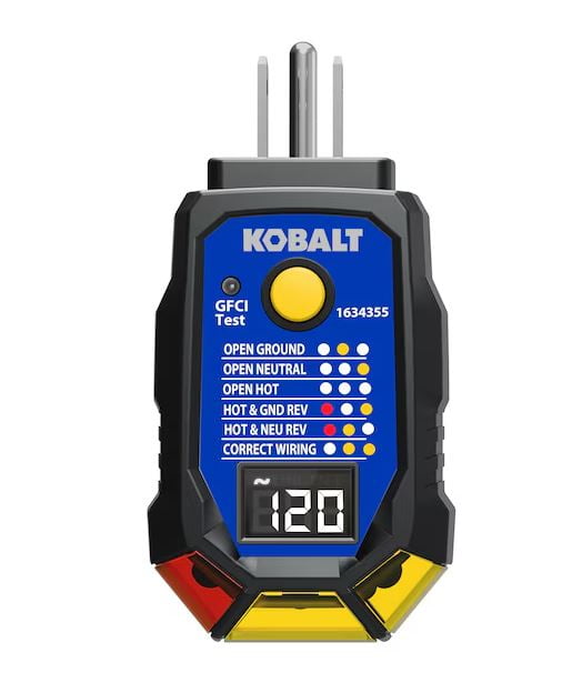 Kobalt Digital Display Receptacle Tester Specialty Meter 30-250-Volt ...