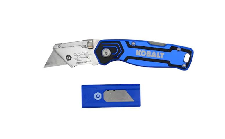 Kobalt Lockback 3/4-in 11-Blade Folding Box Cutter Utility Knife ...