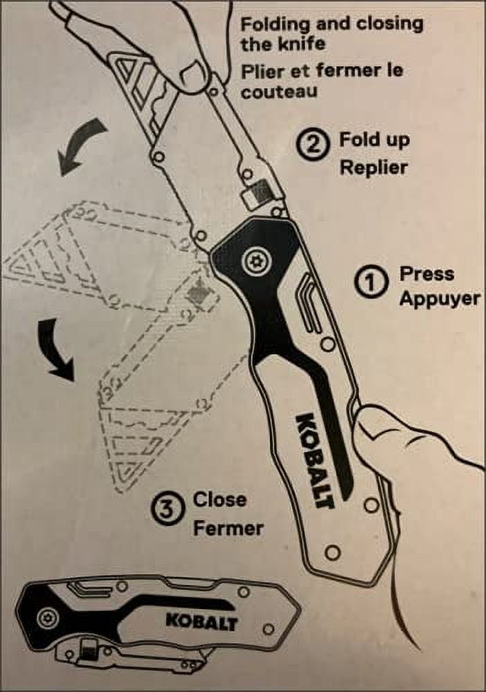 Kobalt Lockback Utility Knife 3 Piece Set with Quick Change Mechanism ...
