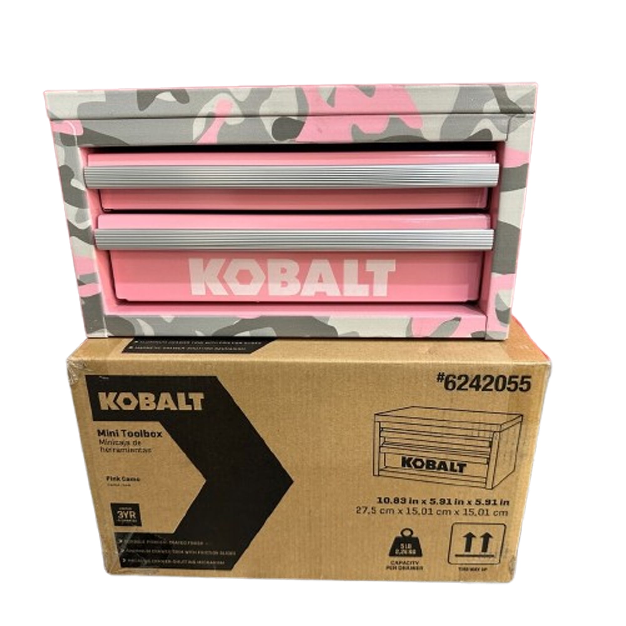 Kobalt Mini 2-Drawer Pink Camo Steel Tool Box - Walmart.com