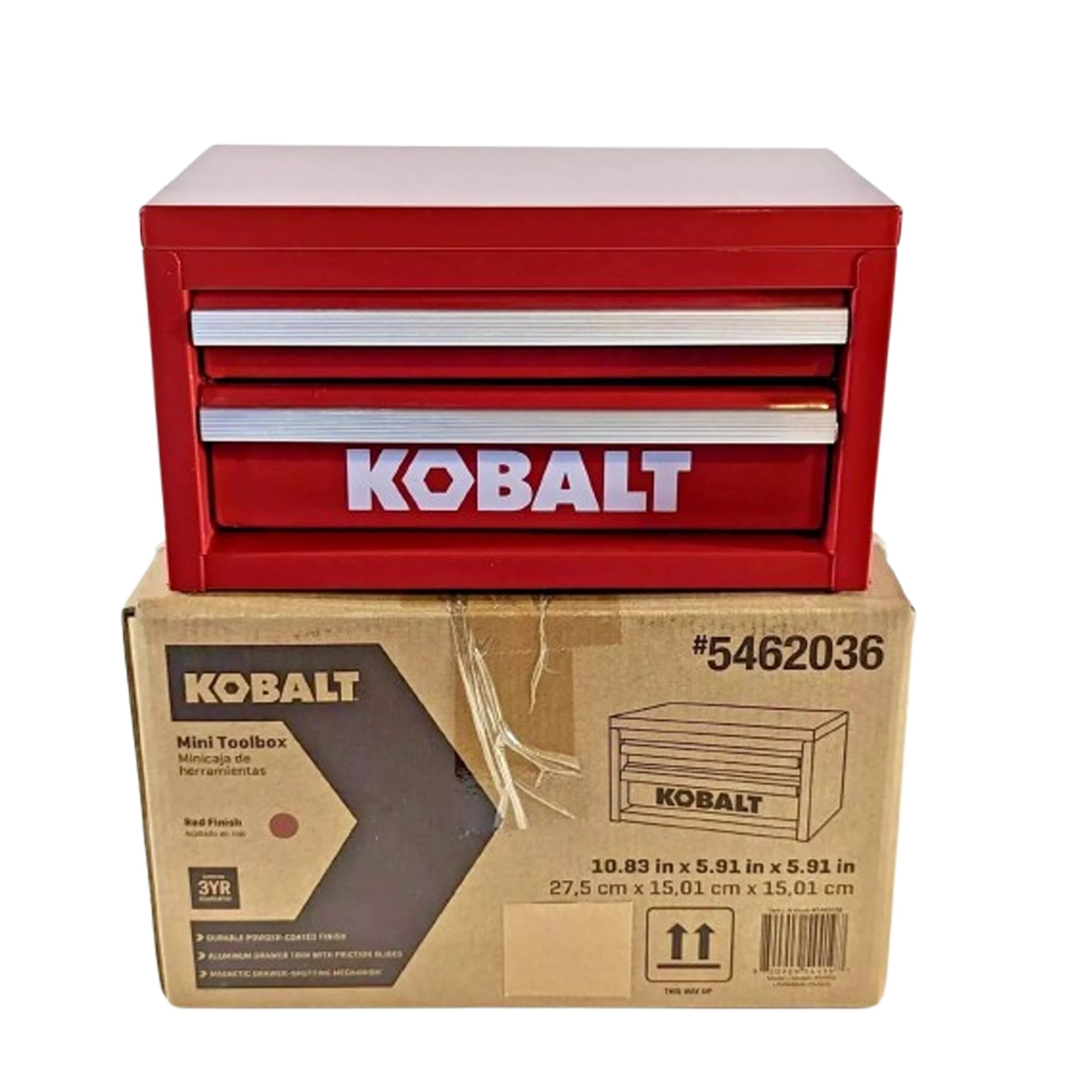 Kobalt Mini 2-Drawer Red Steel Tool Box - Walmart.com