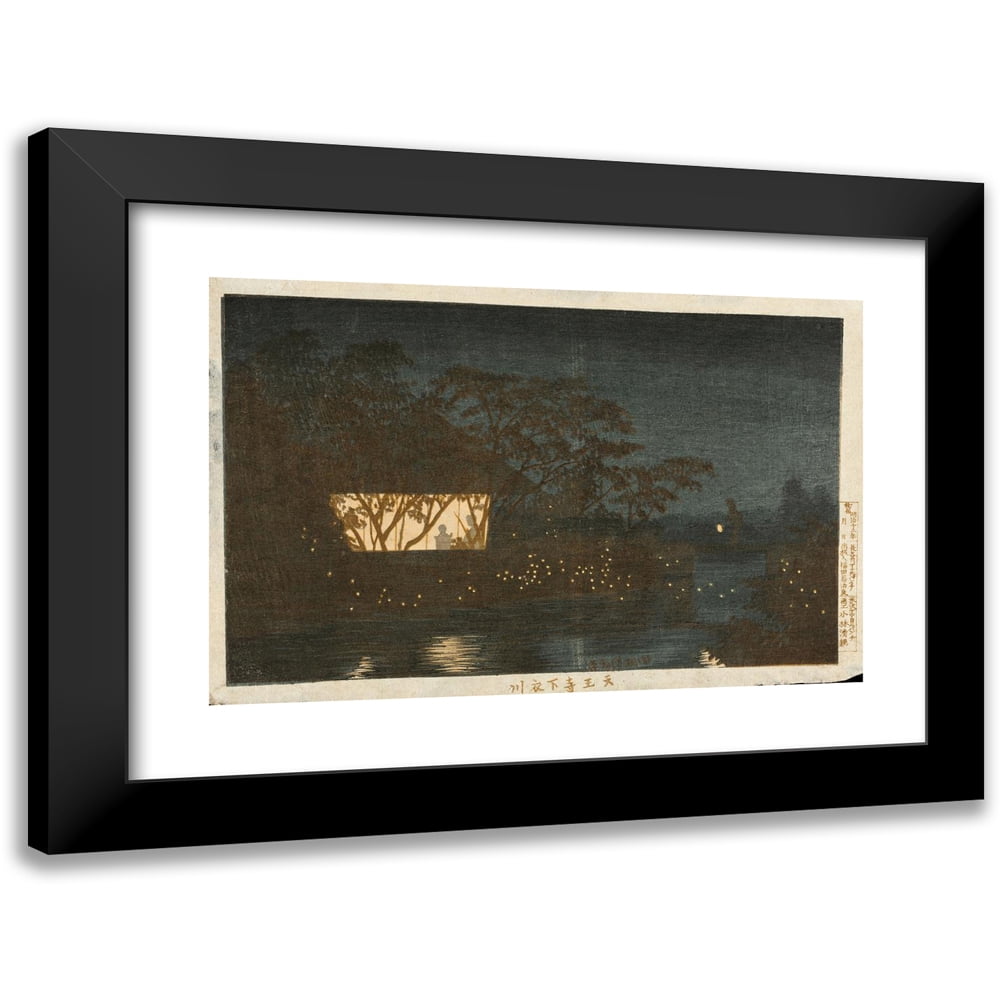 Kobayashi Kiyochika 24x17 Black Modern Framed Museum Art Print Titled ...