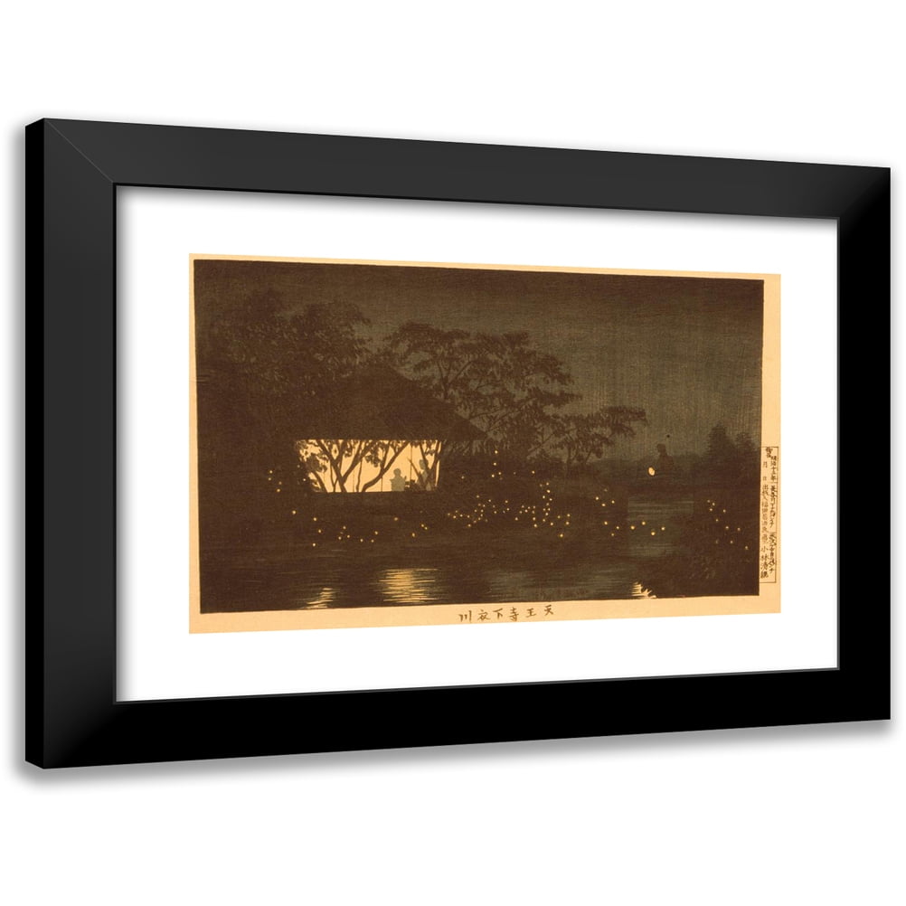 Kobayashi Kiyochika 24x17 Black Modern Framed Museum Art Print Titled ...