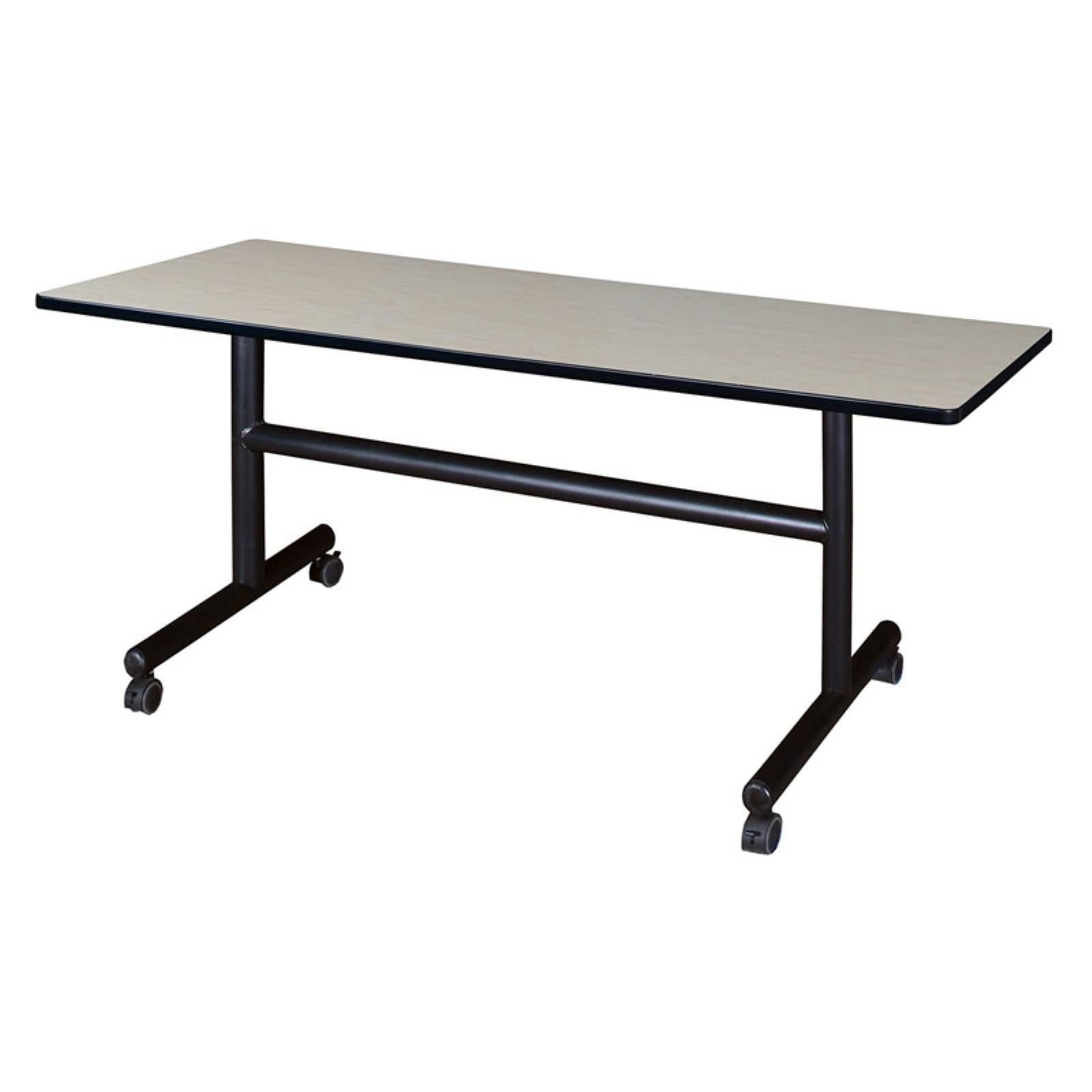 Kobe 60" x 30" Flip Top Mobile Training Table- Maple - Walmart.com