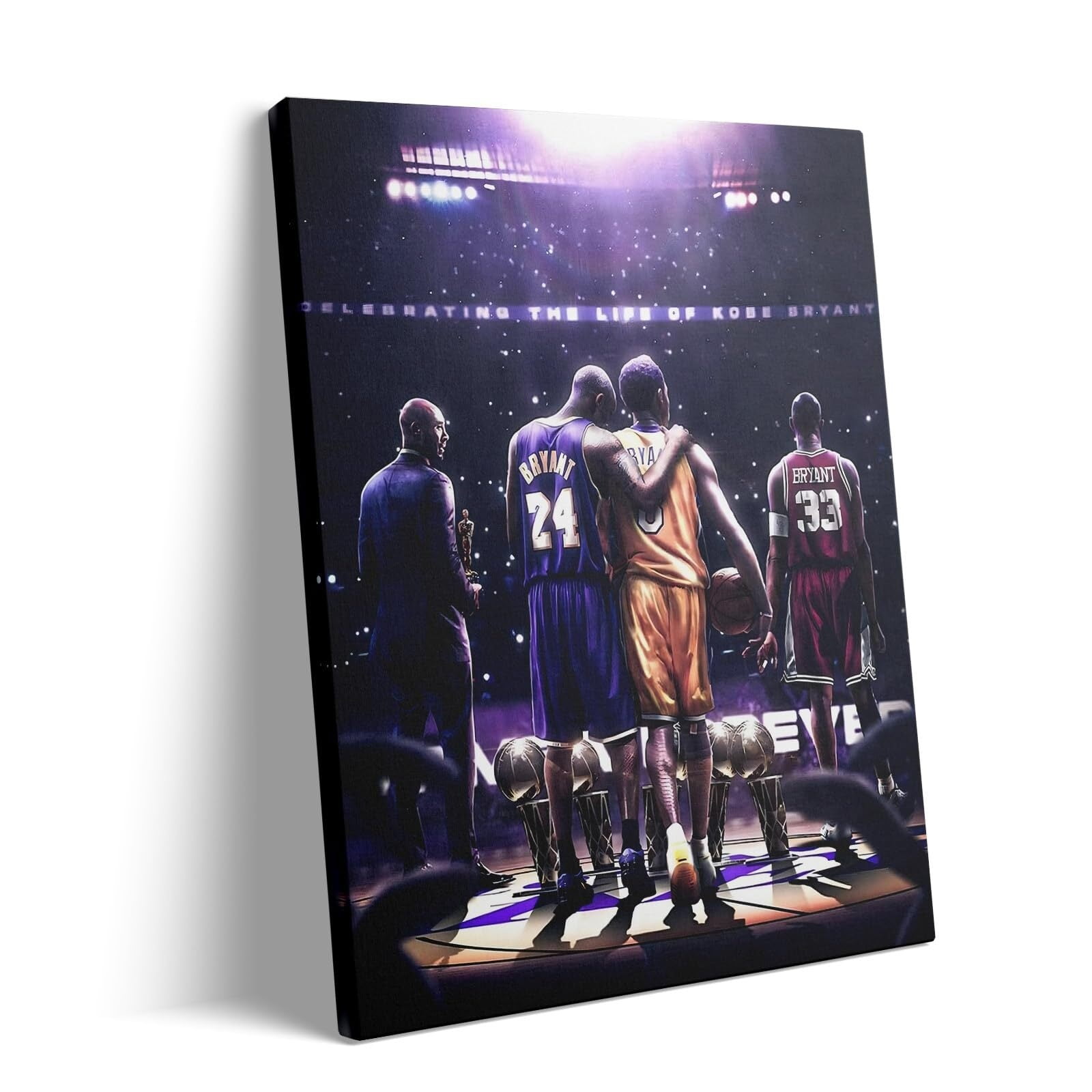Kobe Bryant Canvas Wall Art Print Poster, Iconic Inspirational Sports ...