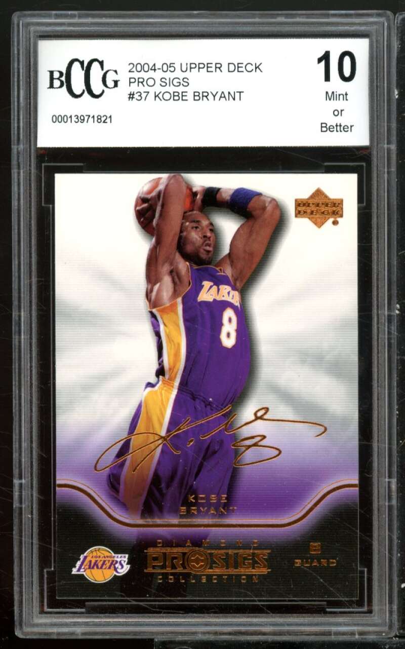 Kobe Bryant Card 2004-05 Upper Deck Pro Sigs #37 BGS BCCG 10 - Walmart ...