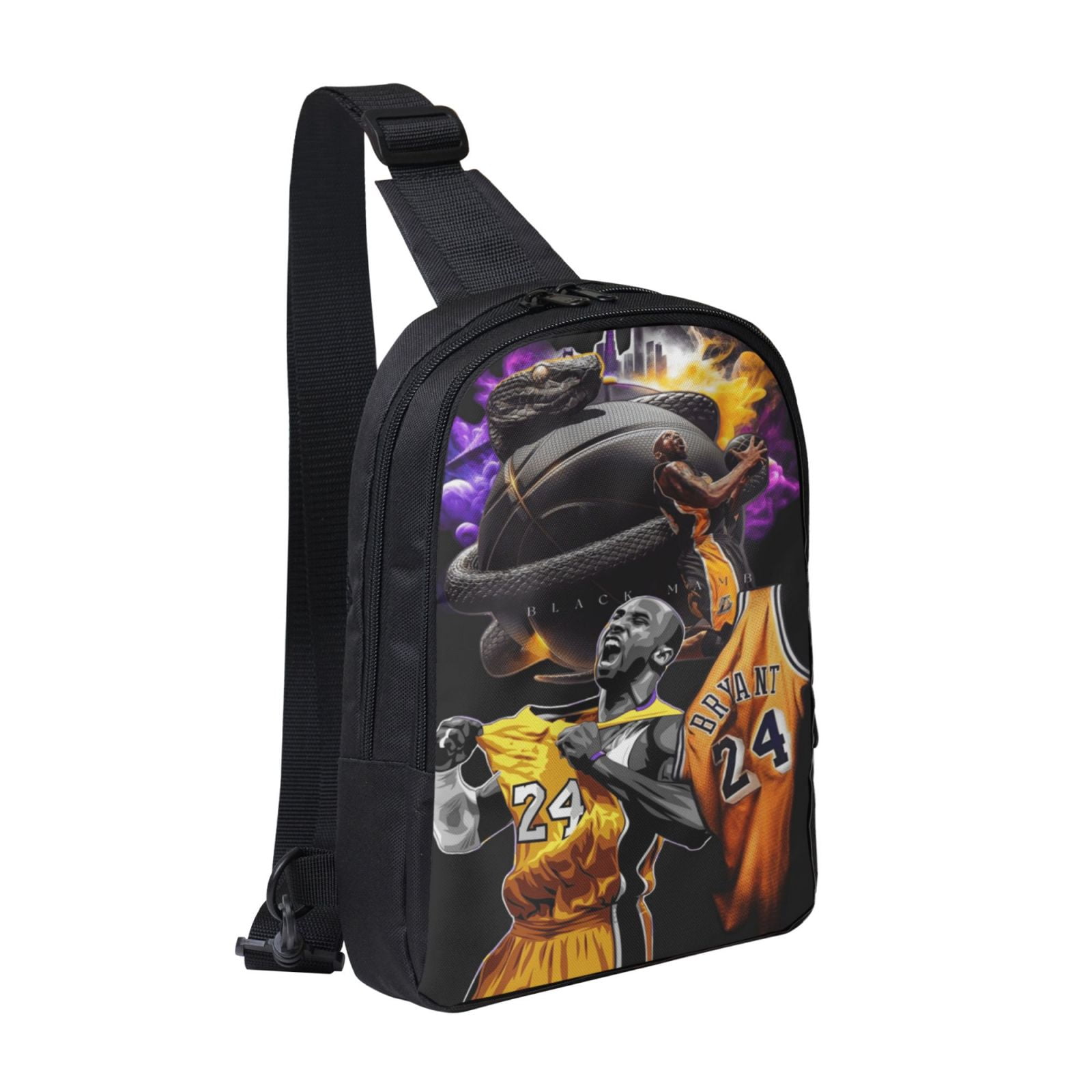 Kobe Bryant Crossbody Sling Bag with Adjustable Strap for Travel,Work ...