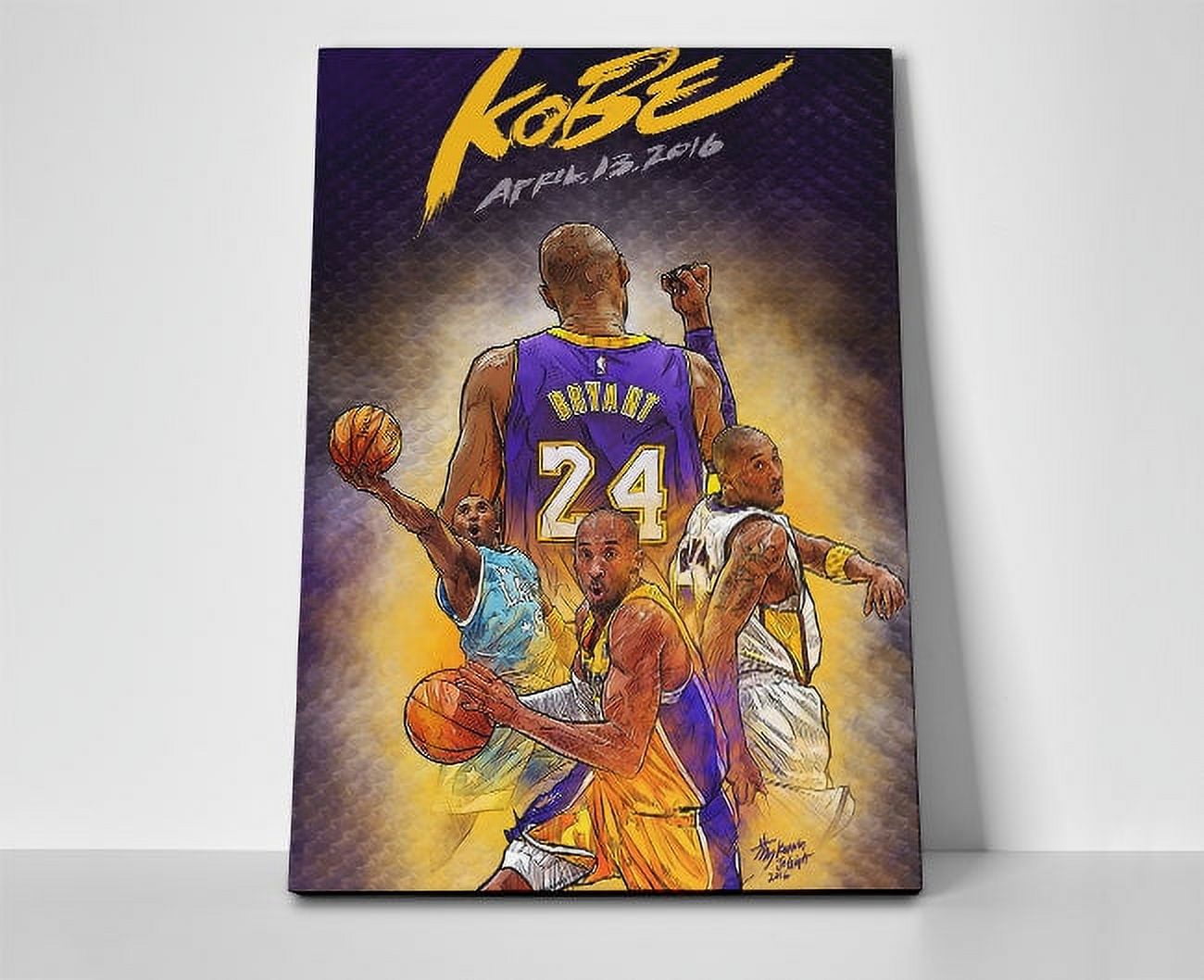 Kobe Bryant Farewell Poster or Wrapped Canvas - Walmart.com
