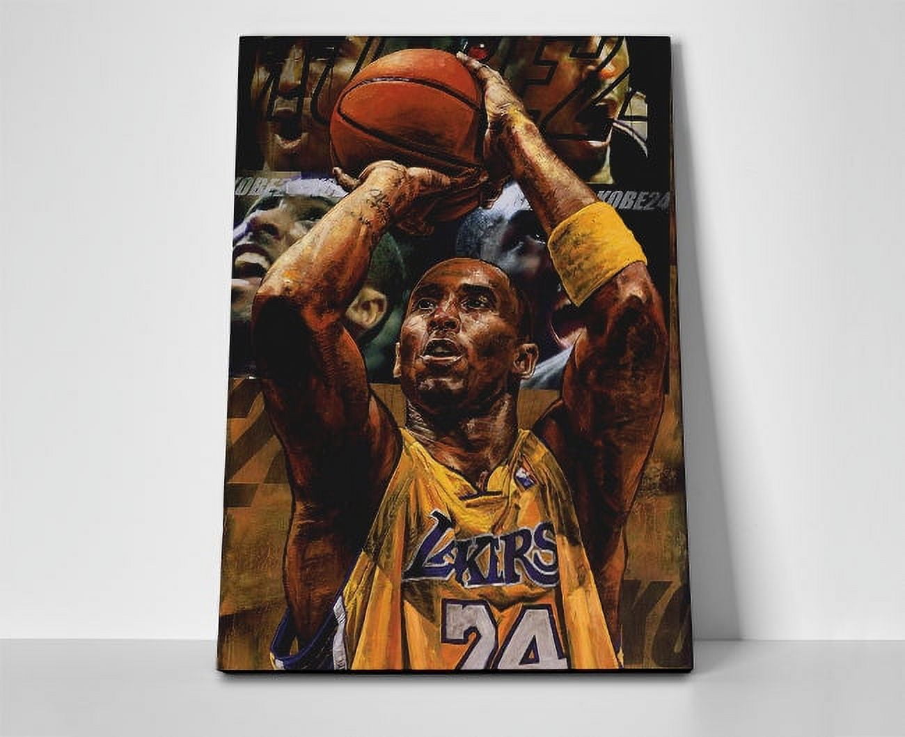 Kobe Bryant Free Throw Poster or Wrapped Canvas - Walmart.com