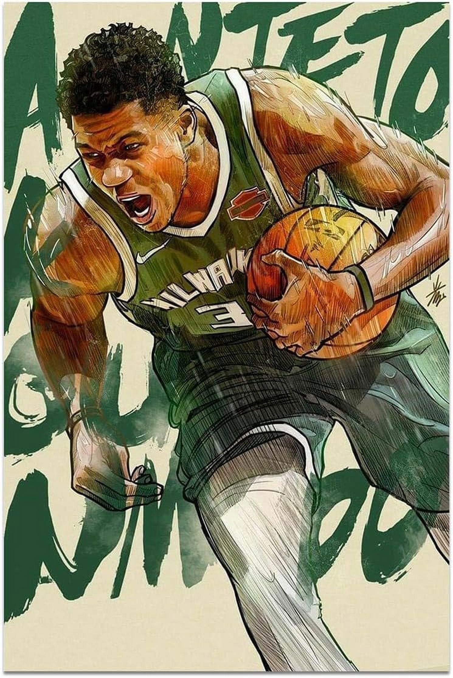 Kobe Bryant Inspirational Poster Canvas Wall Art, Basketball Star ...