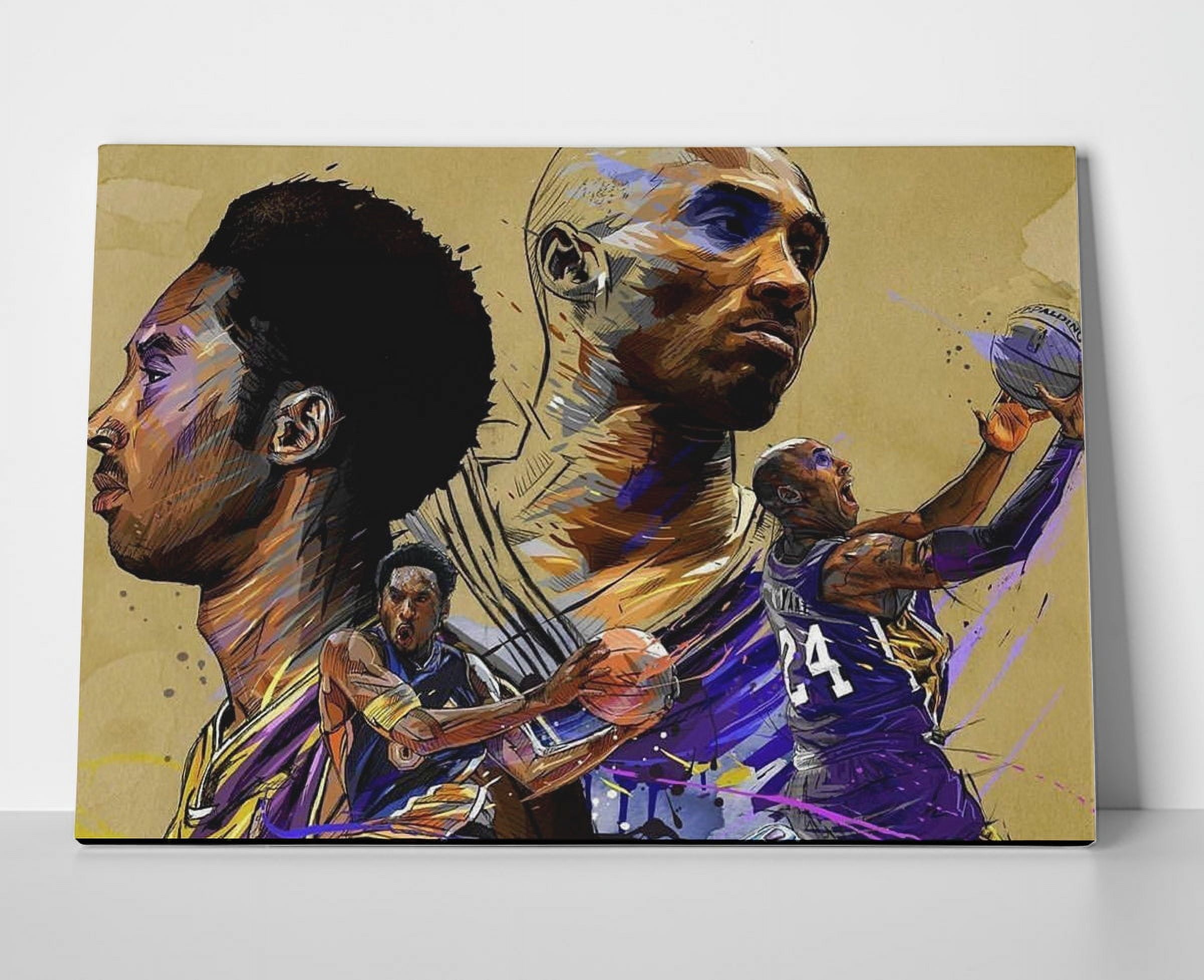 Kobe Bryant Lakers Poster or Wrapped Canvas - Walmart.com