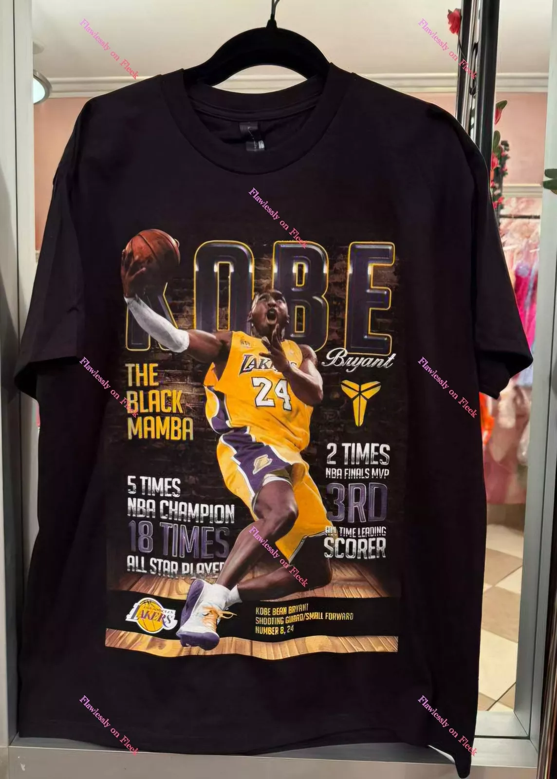 Kobe Bryant Los Angeles T-shirt, Basketball Shirt,Black color,size 2XL ...