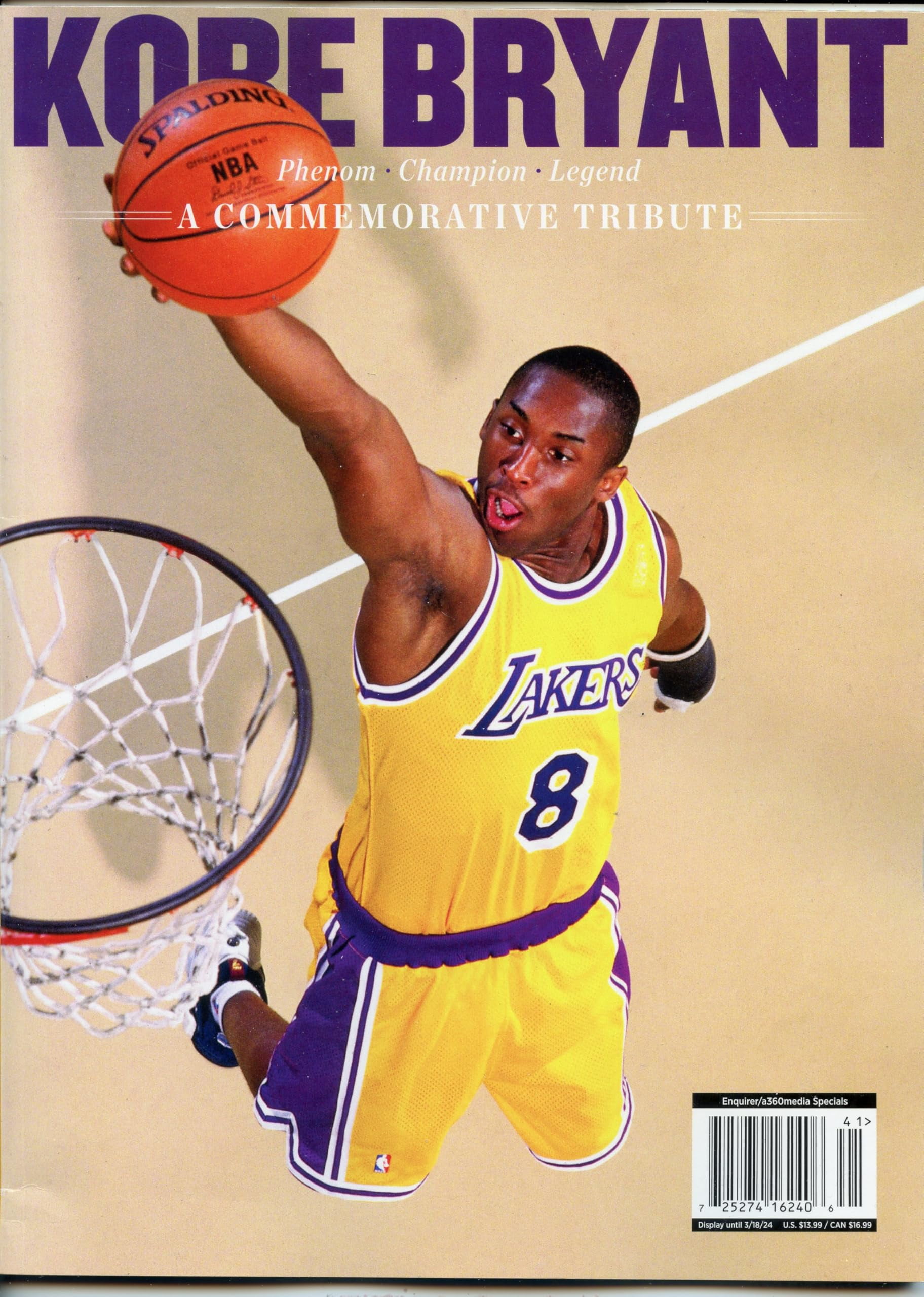 Kobe Bryant Magazine. Phenom Champion Legend. A Comemmorative Tribute ...