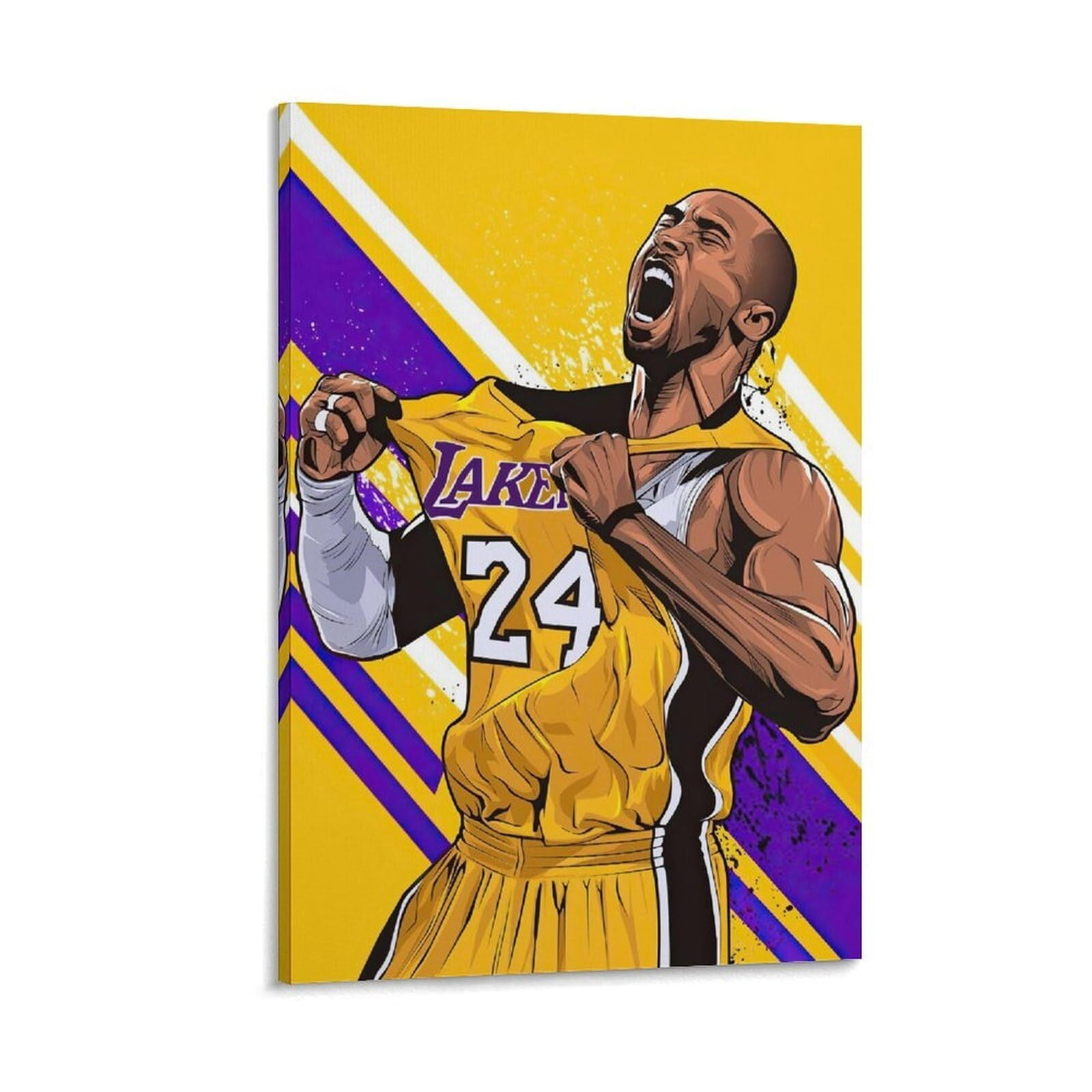 Kobe Bryant Poster Inspirational Canvas Wall Art, Basketball Star ...