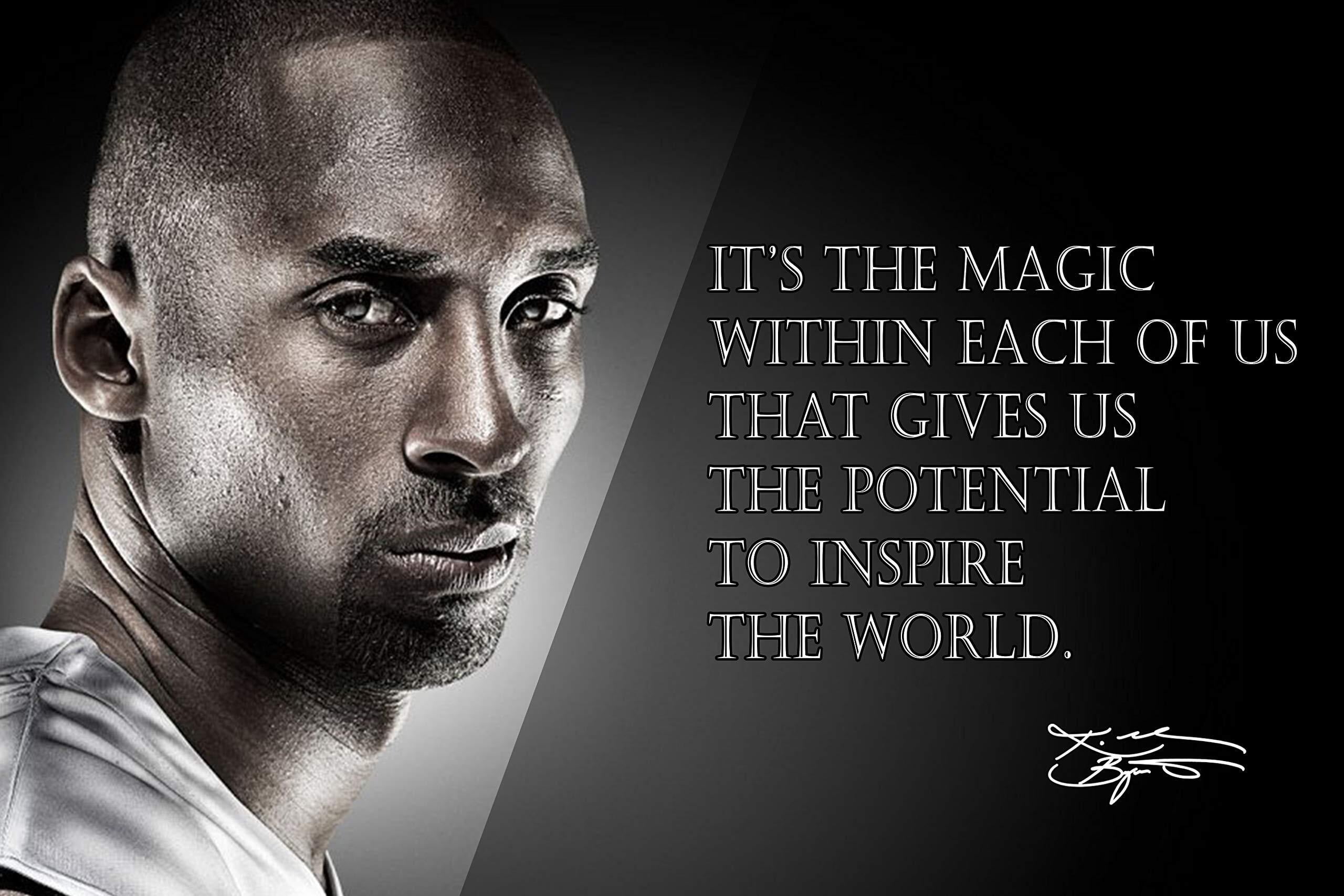 Kobe Bryant Poster Quote Black History Month Posters Quotes Basketball ...
