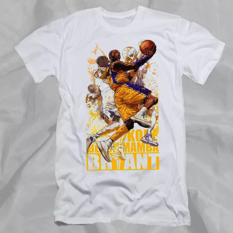 Kobe Bryant Retro White 2024 New T-shirt - Walmart.com
