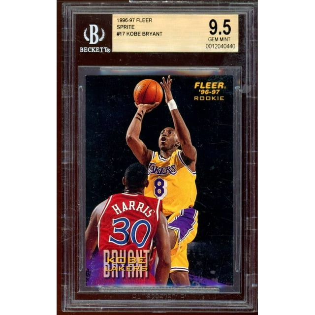 Kobe Bryant Rookie Card 1996-97 Fleer Sprite #17 BGS 9.5 - Walmart.com