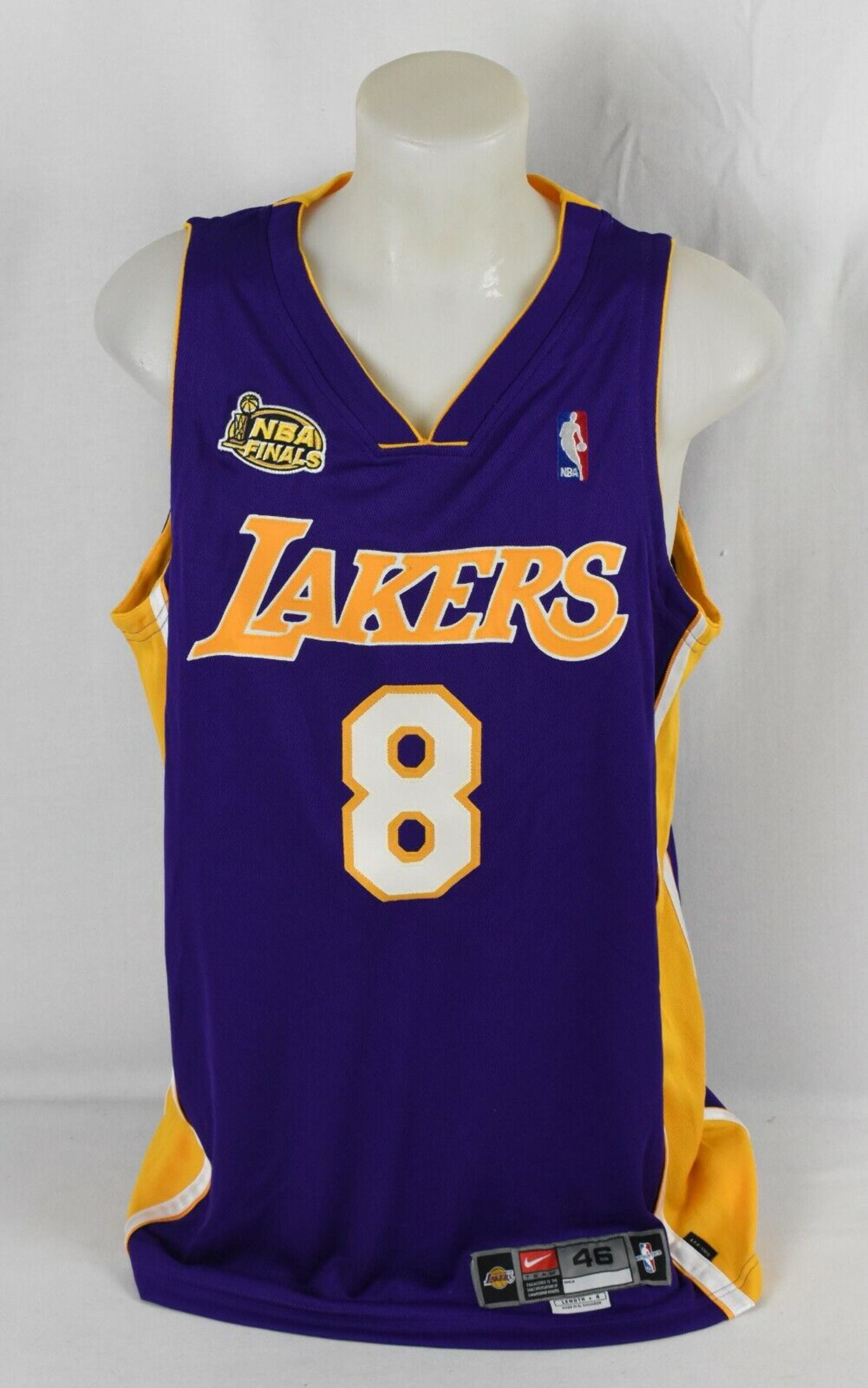 Kobe Bryant Signed 2000-01 Los Angeles Lakers Game Issued Finals Jersey ...