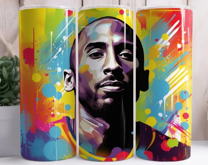 Kobe Bryant Tumbler with reusable straw Mamba Basketball Tribute Fan ...