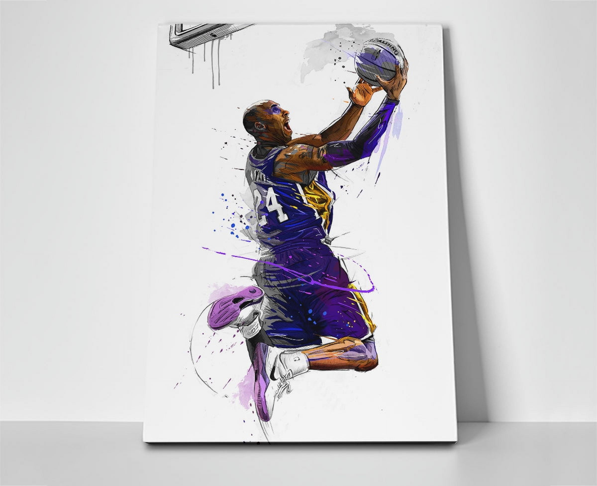 Kobe Bryant Wall Art Poster or Wrapped Canvas - Walmart.com