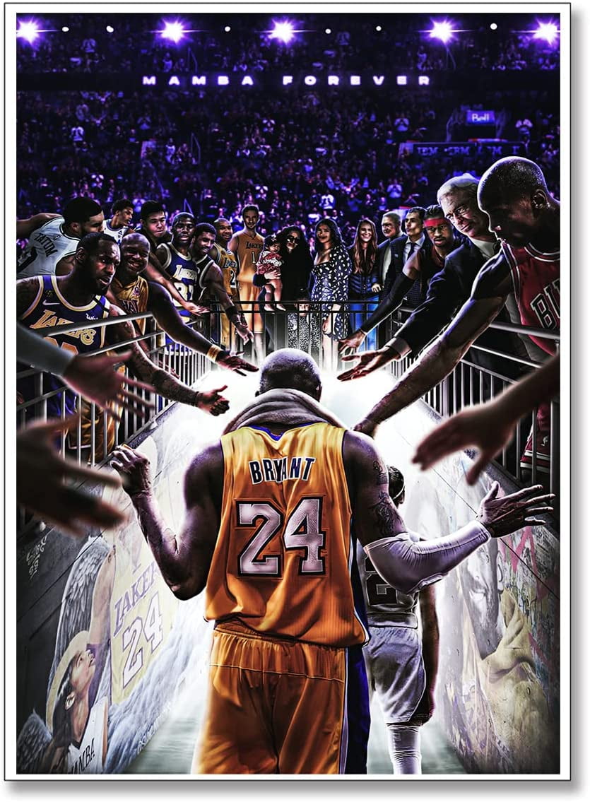 Kobe Canvas Wall Art Poster Kobe Gigi Legendary Basketball Player ...