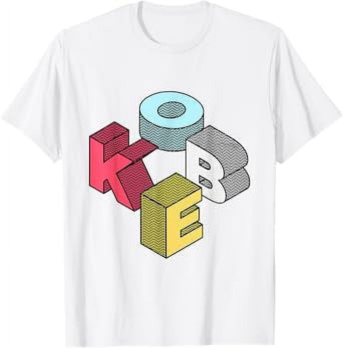 Kobe First Given Name Retro Isometric Block Letters T-Shirt - Walmart.com