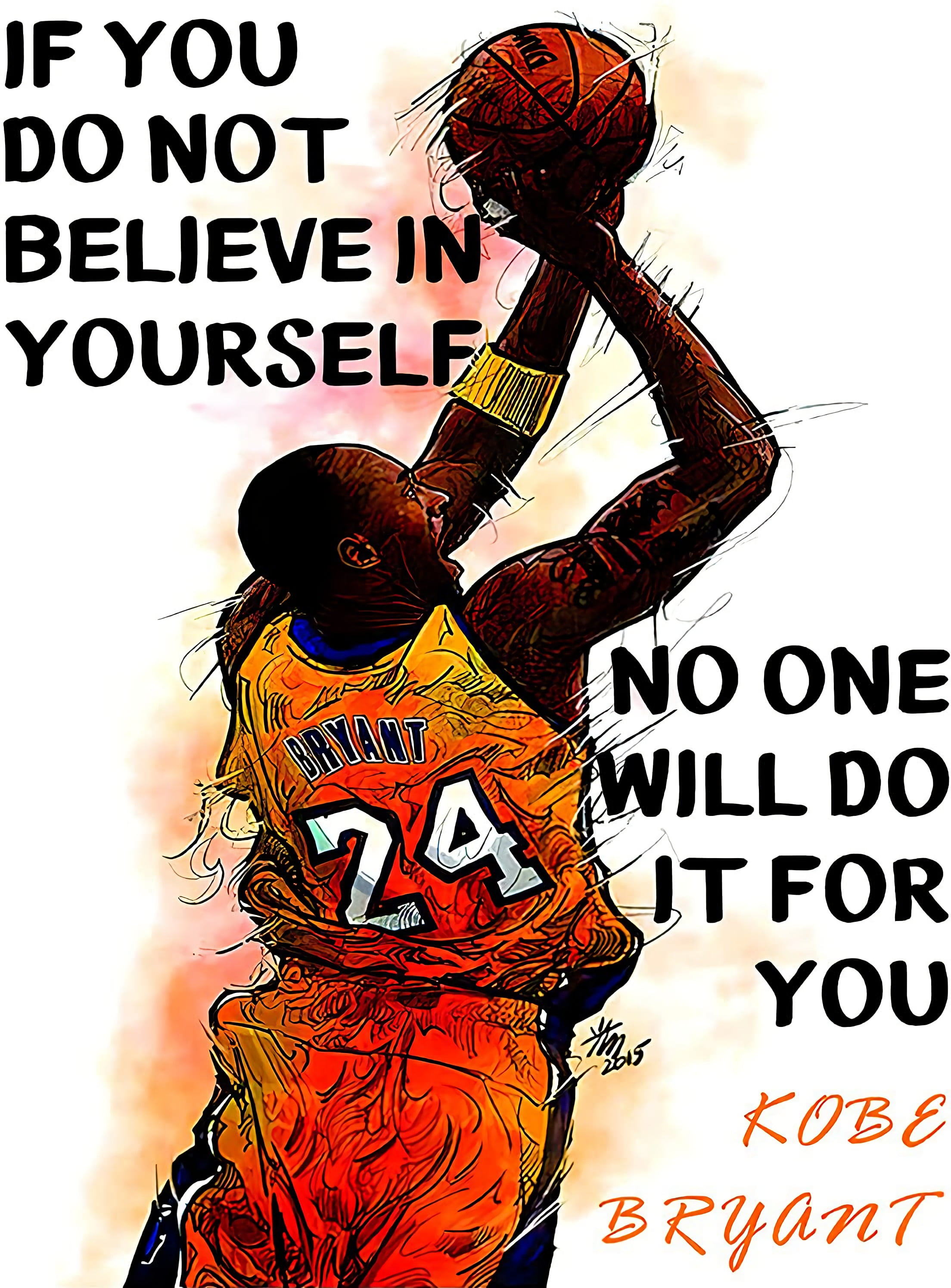 Kobe Bryant Quote Poster Kobe Bryant Canvas Mamba ART Kobe Bryant