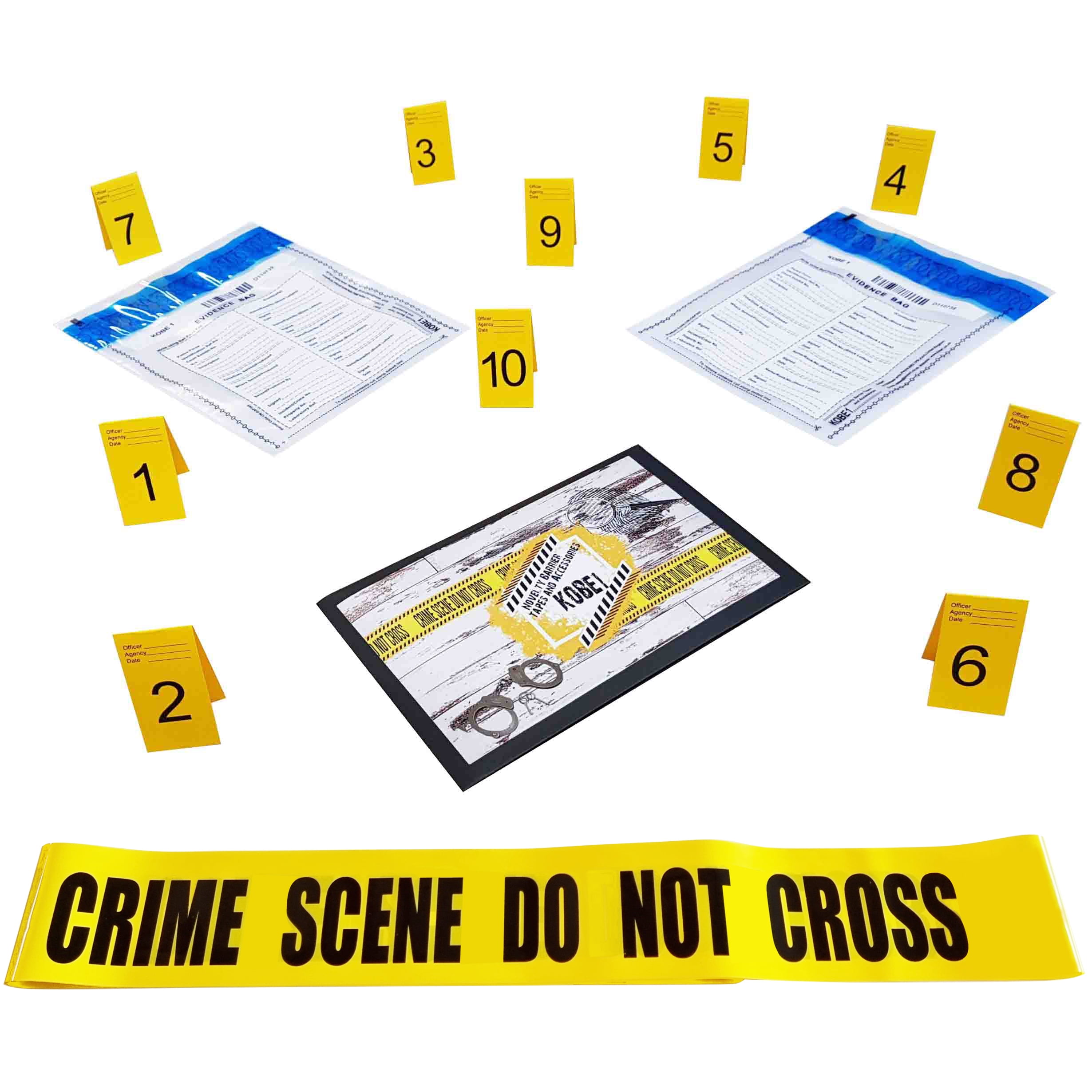 Kobe1 CSI Kit, Crime Scene Tape 20ft, Evidence Bags x2, Photo Evidence ...