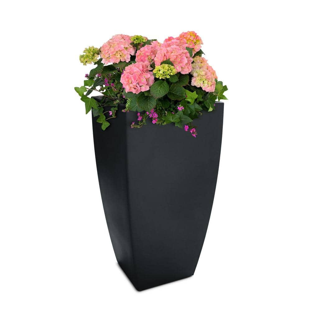 Kobi 32 in. Tall Black Self-Watering Polyethylene Planter - Walmart.com