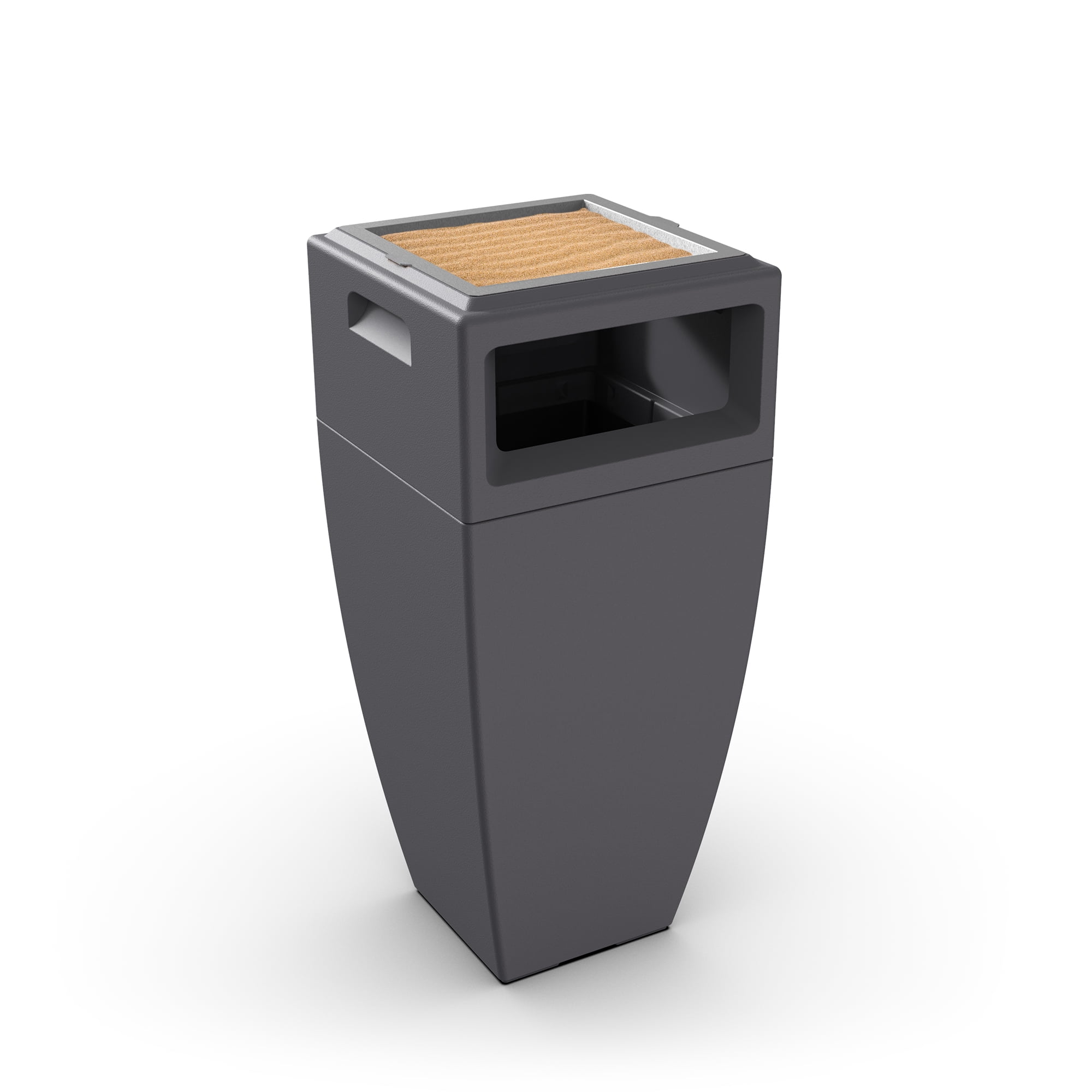 Kobi 43in Waste Bin with Metal Ashtray Insert - Graphite Grey - Walmart.com