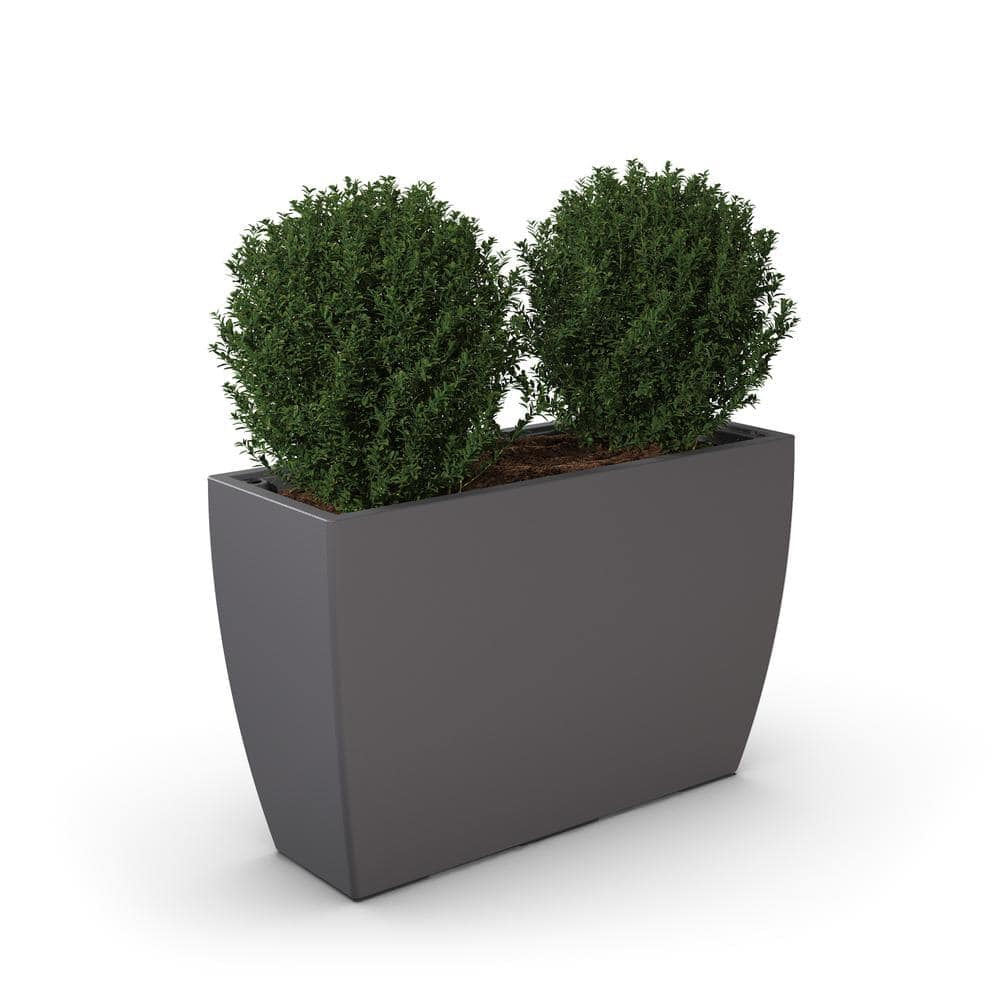 Kobi Trough Graphite Grey Polyethylene Planter - Walmart.com