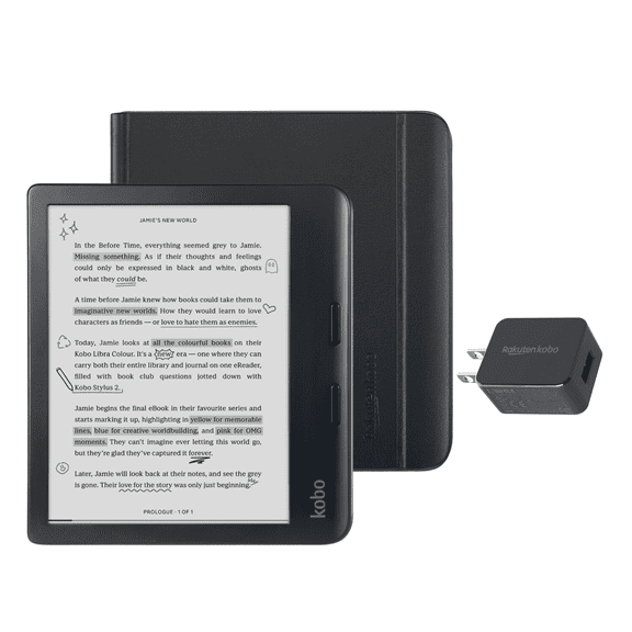 Kobo Clara BW eReader with Case Bundle (Clear Case, Case Bundle ...