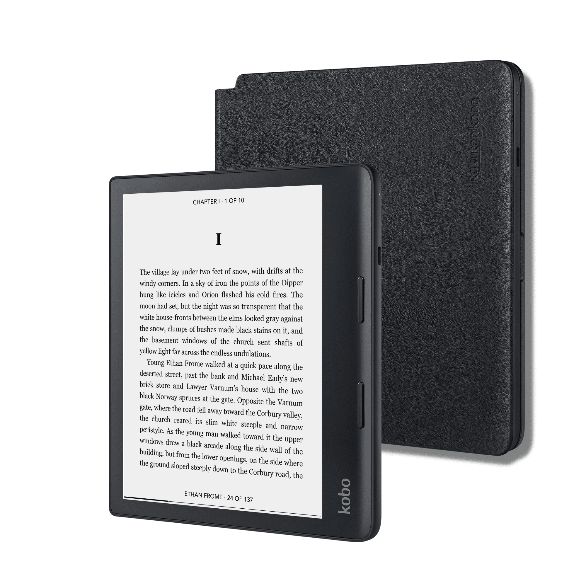 Kobo Sage eReader Bundle with Black SleepCover (Sage + Black PowerCover ...