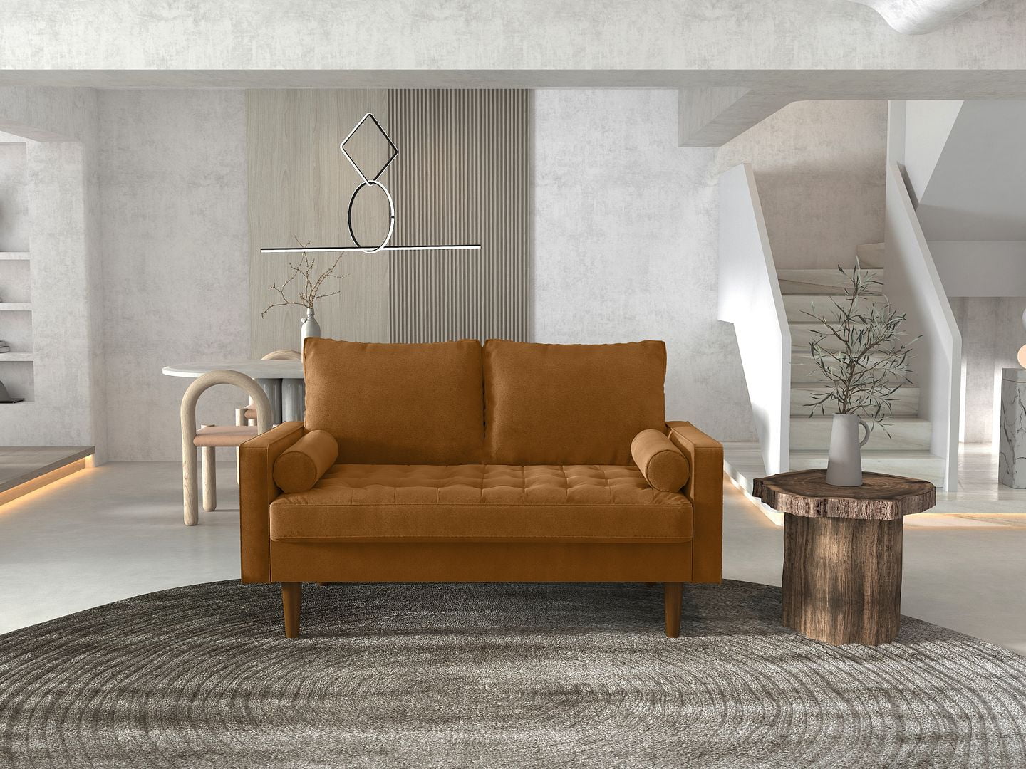 Koby Home Sectional Sofa Loveseat Couch 58" Sleeper Sofas Couches for ...