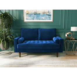 Koby Home Sectional Sofa 58 Loveseat Couch Sofas Couches for Living Room Eggplant Purple Walmart