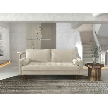 Koby Home 70" Mid-Century Loveseat Sofa Seat Faux Leather Sofas Couches ...