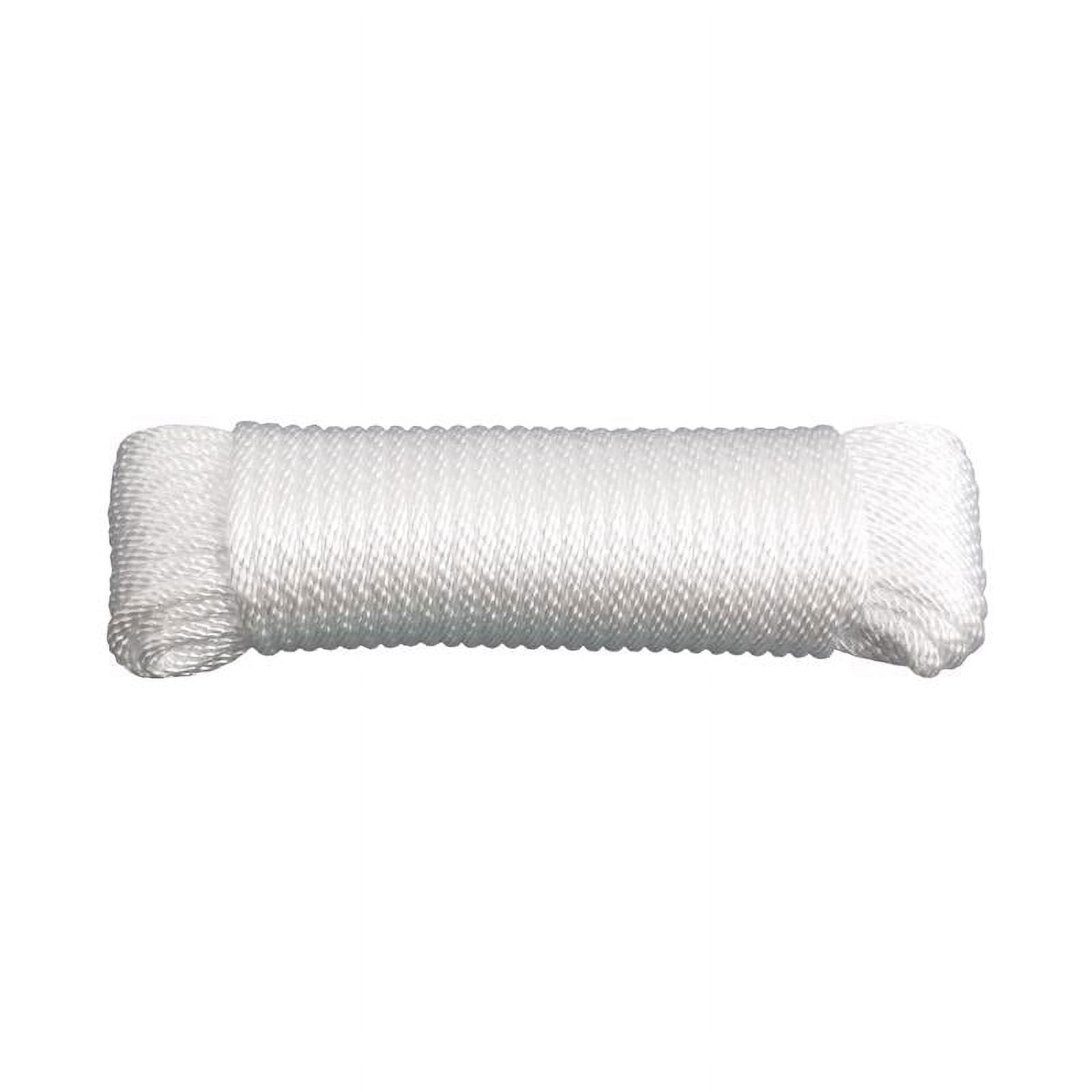 Koch 7023185 0.25 in. x 100 ft. White Solid Braided Nylon Rope ...